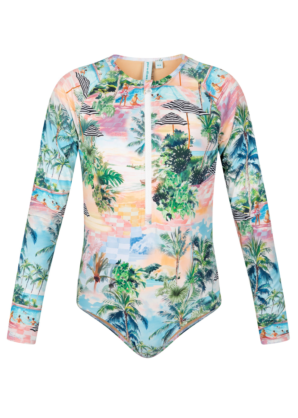 Girls Poolside LS One Piece - Sunset – Poolside Paradiso