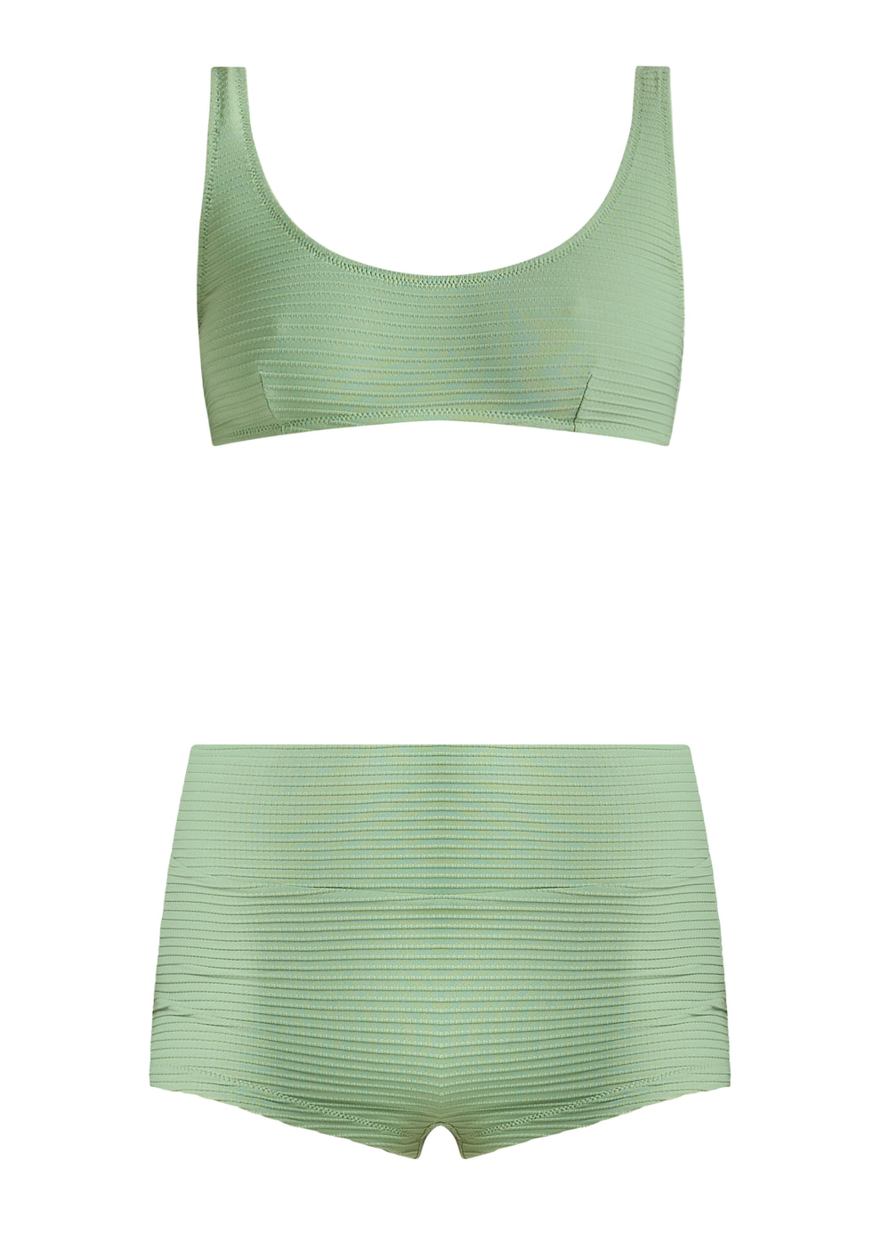 Poolside Crop Bikini Top - Palm – Poolside Paradiso